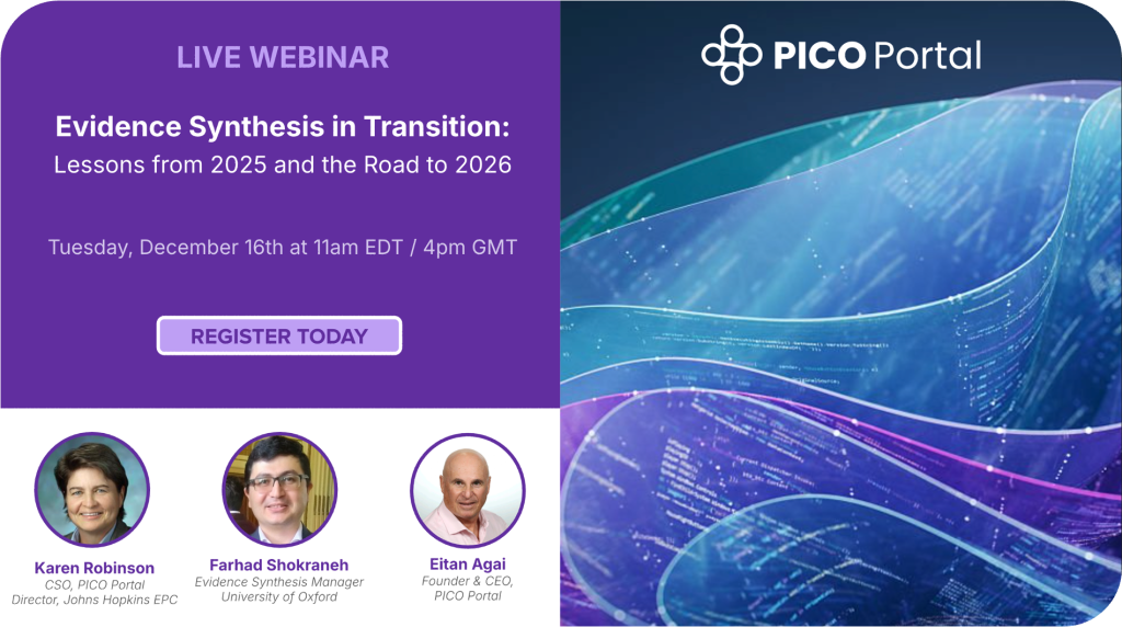 Evidence Synthesis in Transition: Lessons from 2025 and the Road to ...